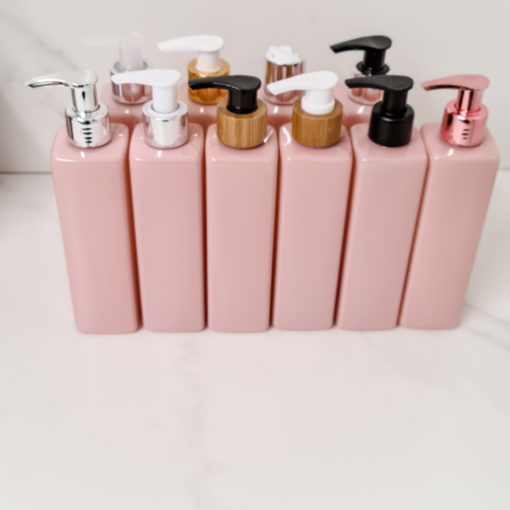 Pink square 250ml (small) bottles – pump/lid not included - ZMDesigns