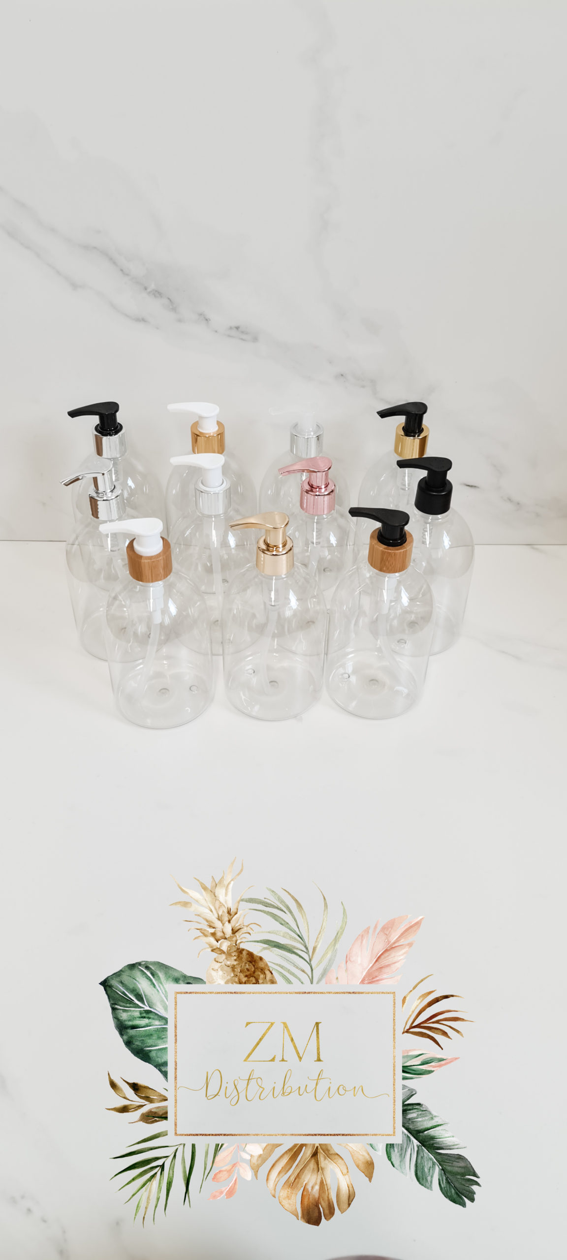 Clear 500ml bell shaped bottles – pump/lid not included - ZMDesigns