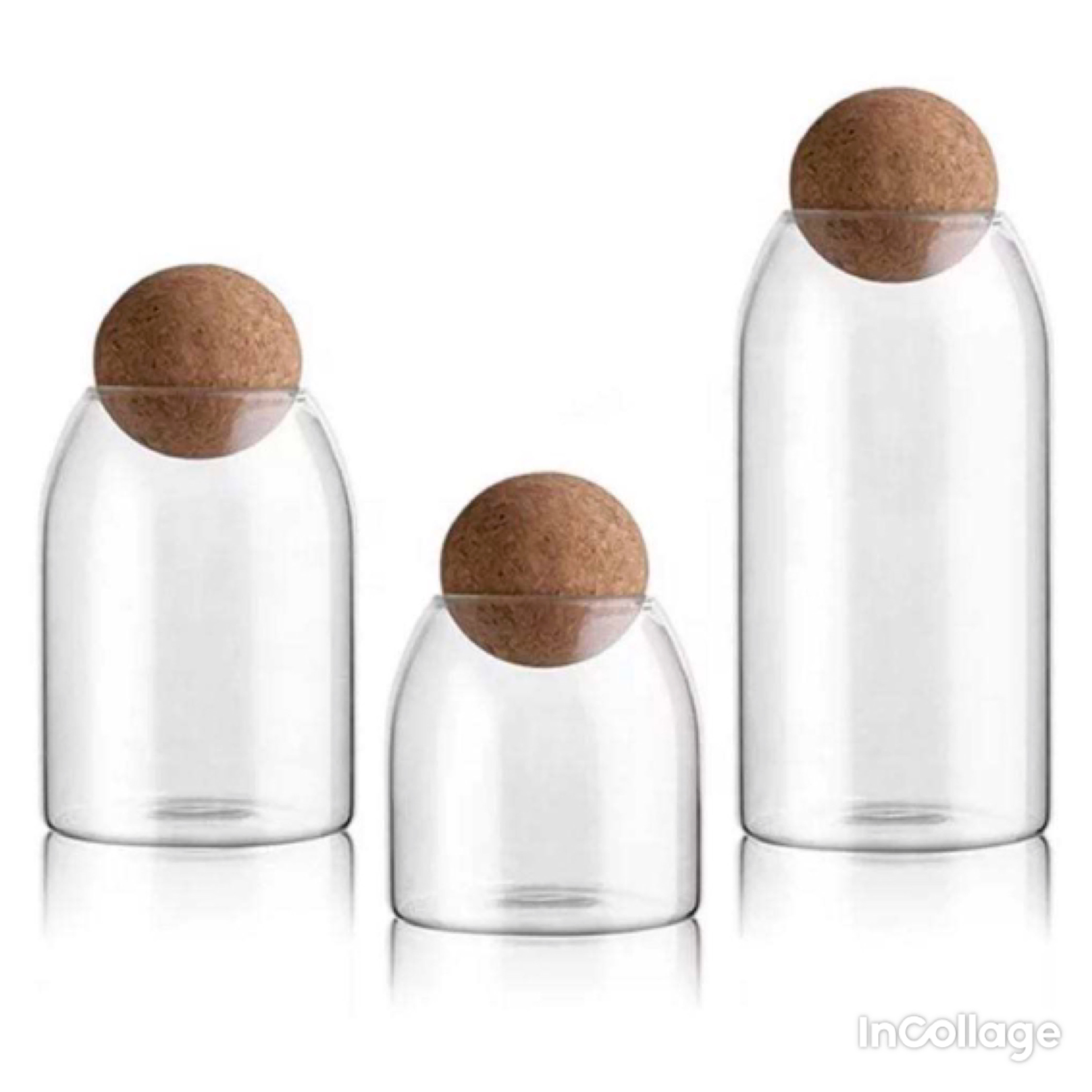 Glass Cork Ball Jars 500ml, 800ml and 1200ml - ZMDesigns