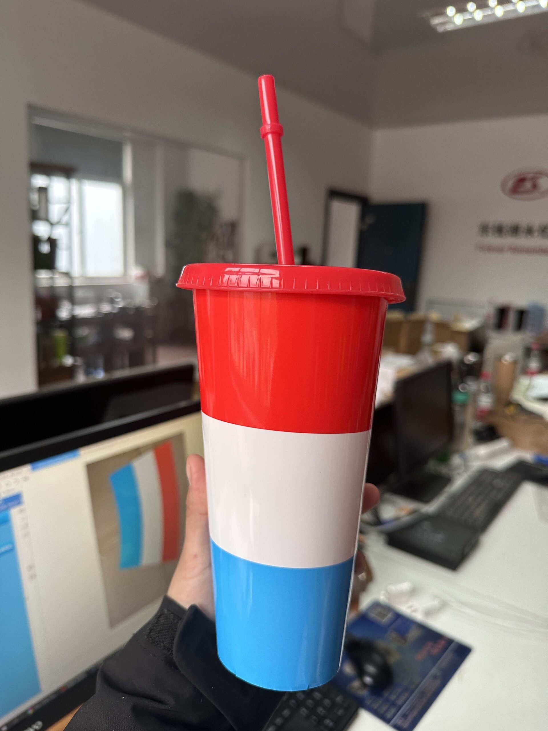 Tri-colour ice pop cold cup 24oz - ZMDesigns