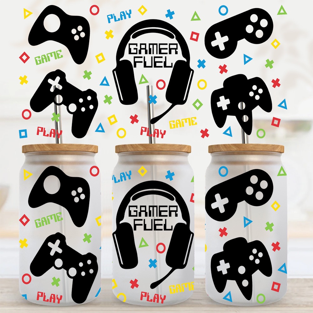 #44 UV DTF transfer wrap 16oz Gamer Fuel - ZMDesigns