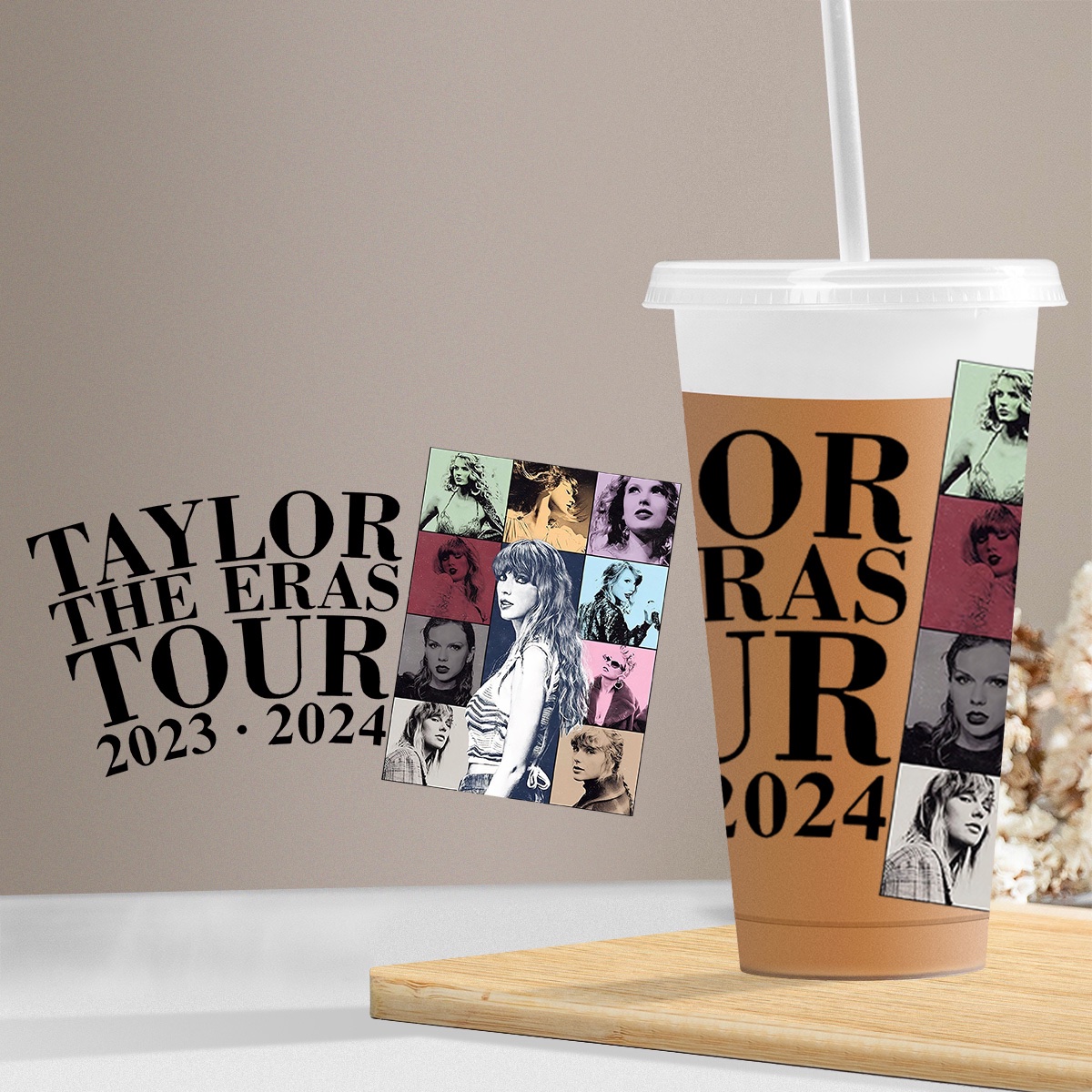 #62 UV DTF transfer wrap 24oz Swift Era’s Tour - ZMDesigns