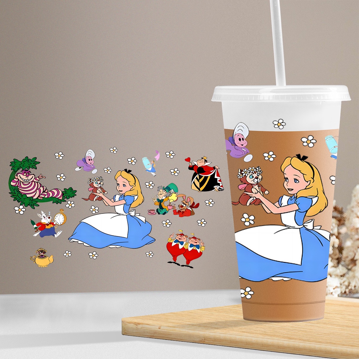 #33 UV DTF transfer wrap 24oz Alice - ZMDesigns