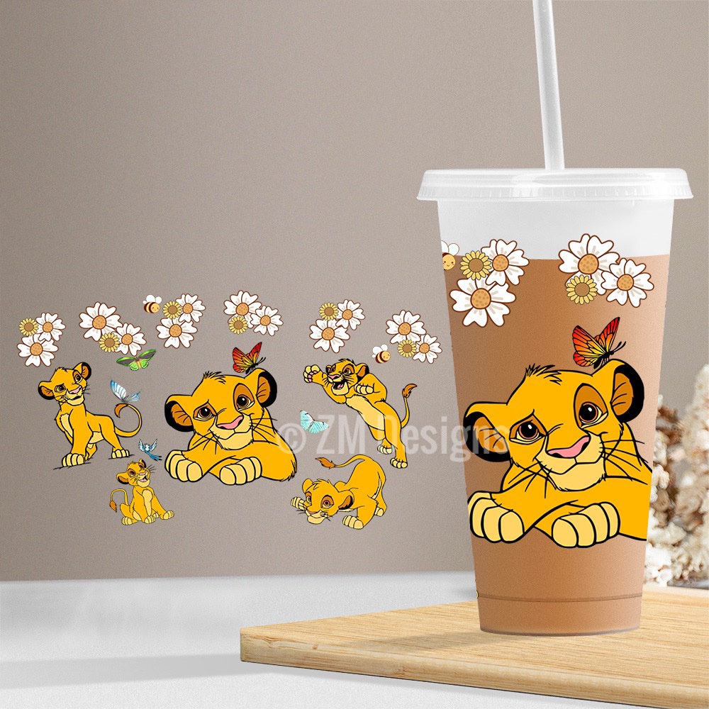 #45 UV DTF transfer wrap 24oz Lion - ZMDesigns