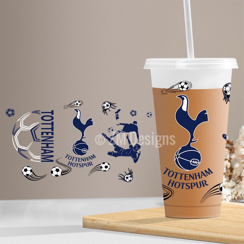 #57 UV DTF transfer football wrap 24oz Tottenham Hotspur - ZMDesigns