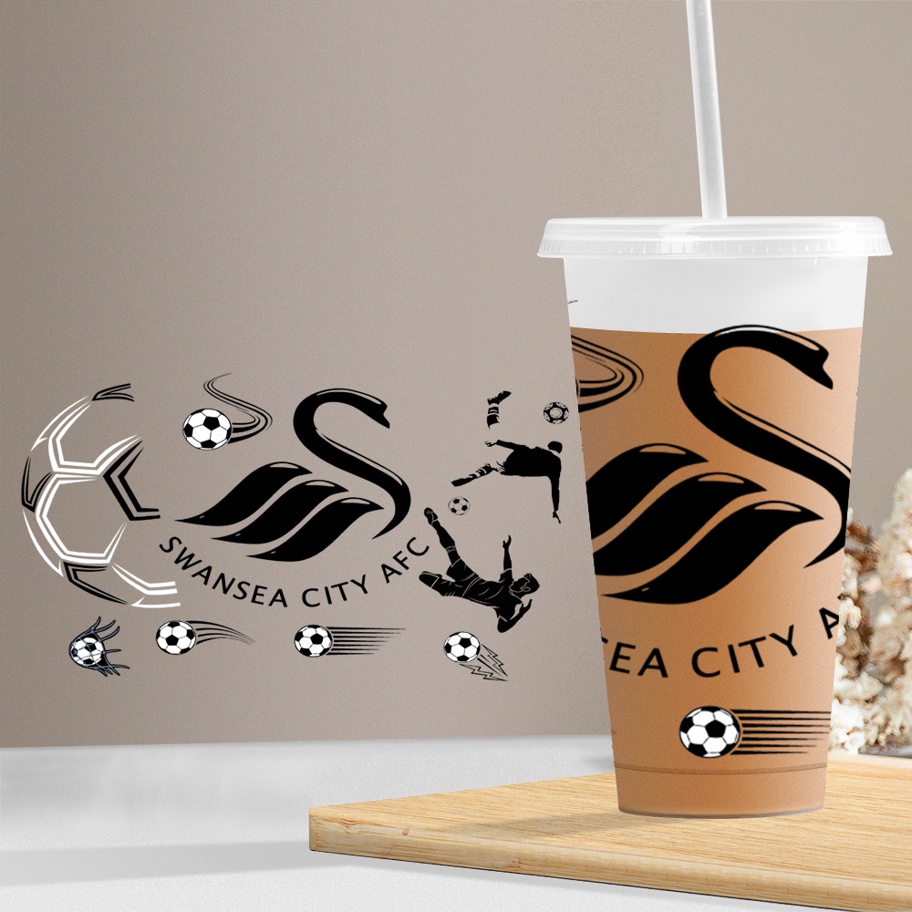 #81 UV DTF transfer wrap 24oz Swansea City - ZMDesigns