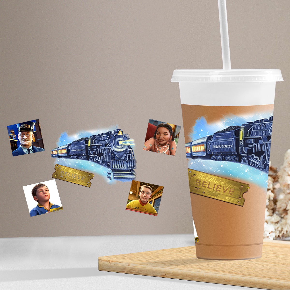 #110 UV DTF transfer wrap 24oz Polar express - ZMDesigns