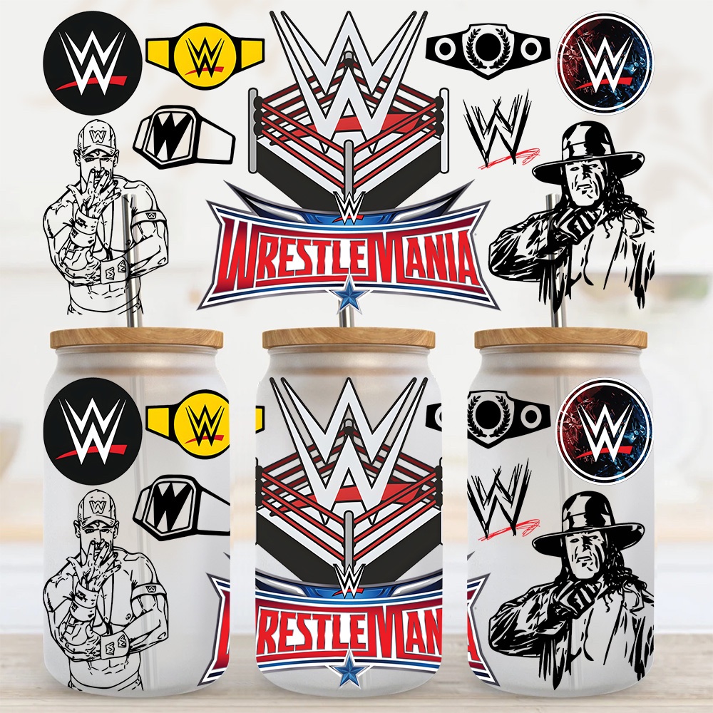 #82 UV DTF transfer wrap 16oz WWE wrestling - ZMDesigns
