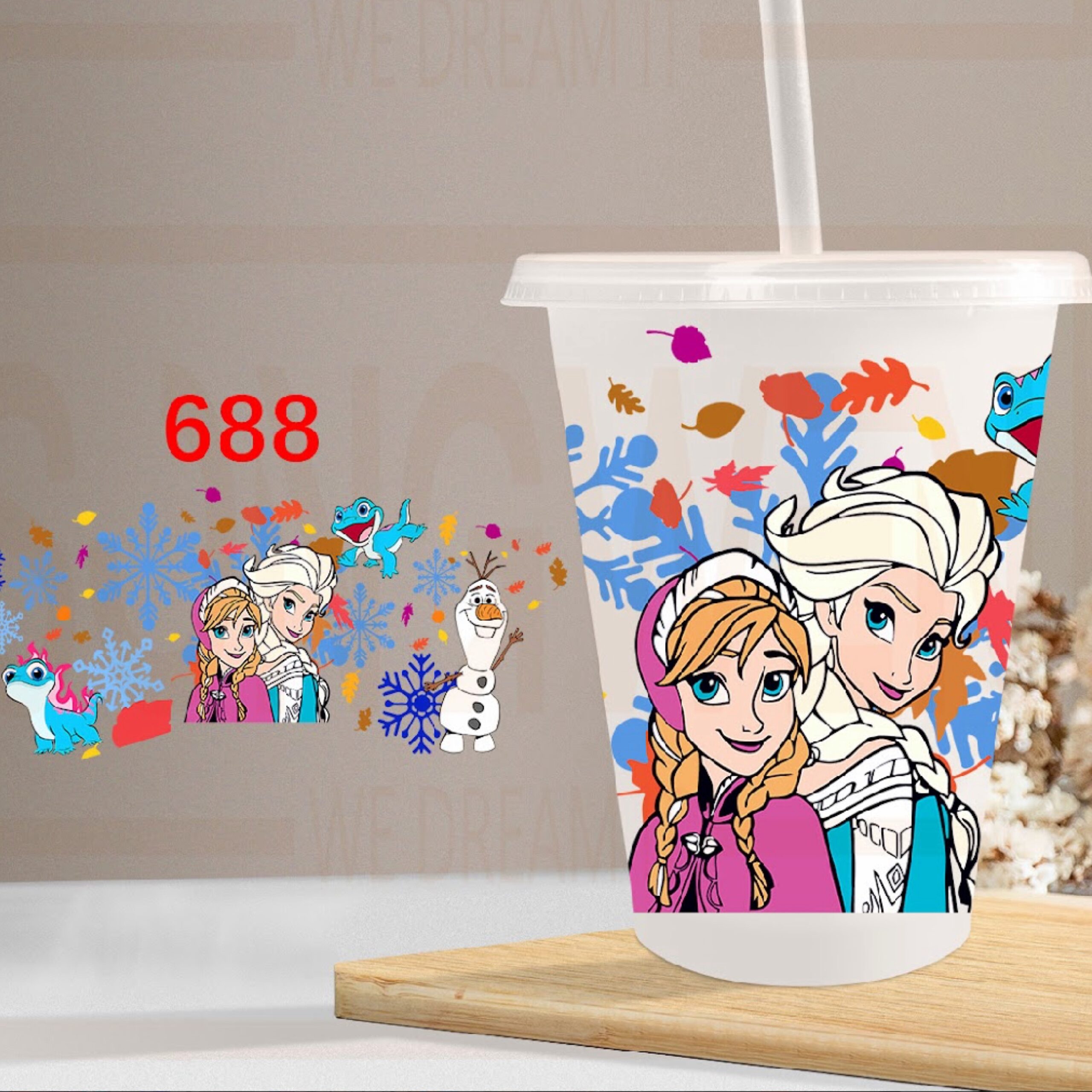 #14 Frozen 16oz cold cup UV DTF - ZMDesigns