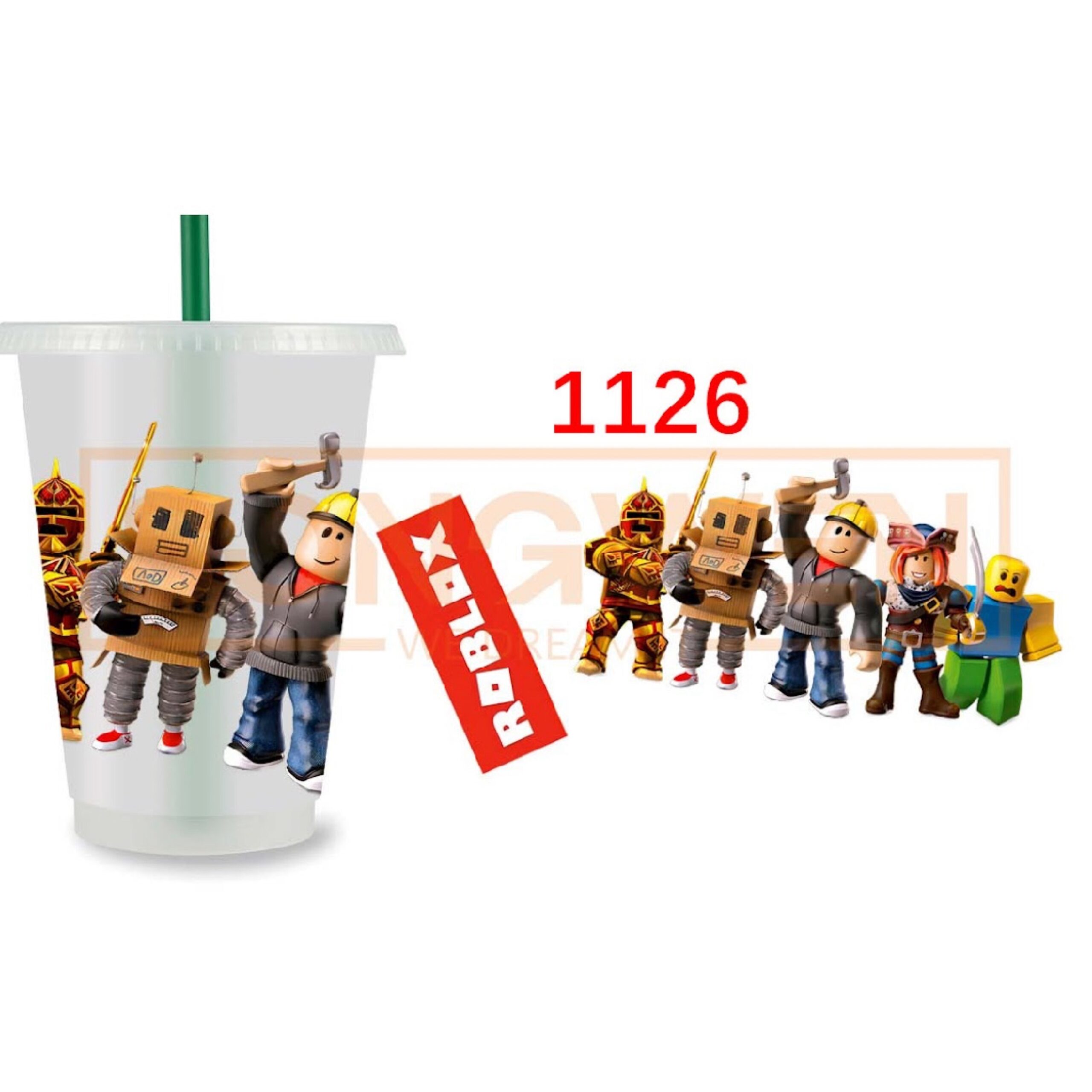 #24 Roblox 16oz cold cup UV DTF - ZMDesigns