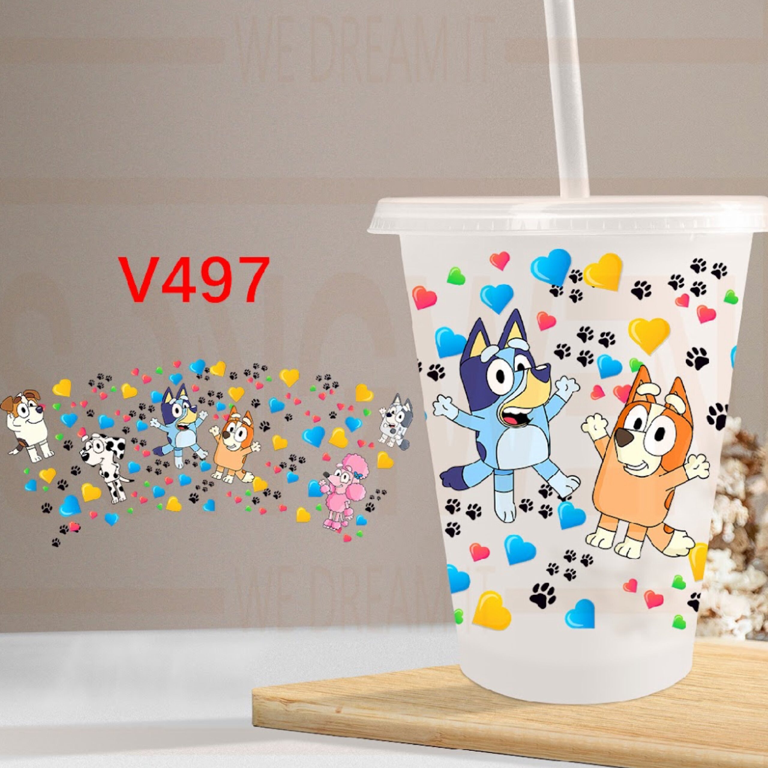 #5 Bluey 16oz cold cup UV DTF (due 12th June) - ZMDesigns