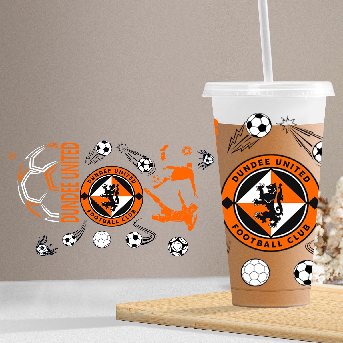 #116 UV DTF transfer wrap 24oz Dundee Utd - ZMDesigns