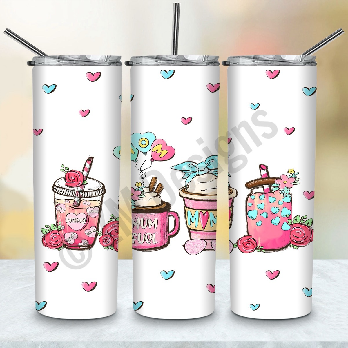 #5 Skinny 20oz tumbler UV DTF Mum fuel - ZMDesigns