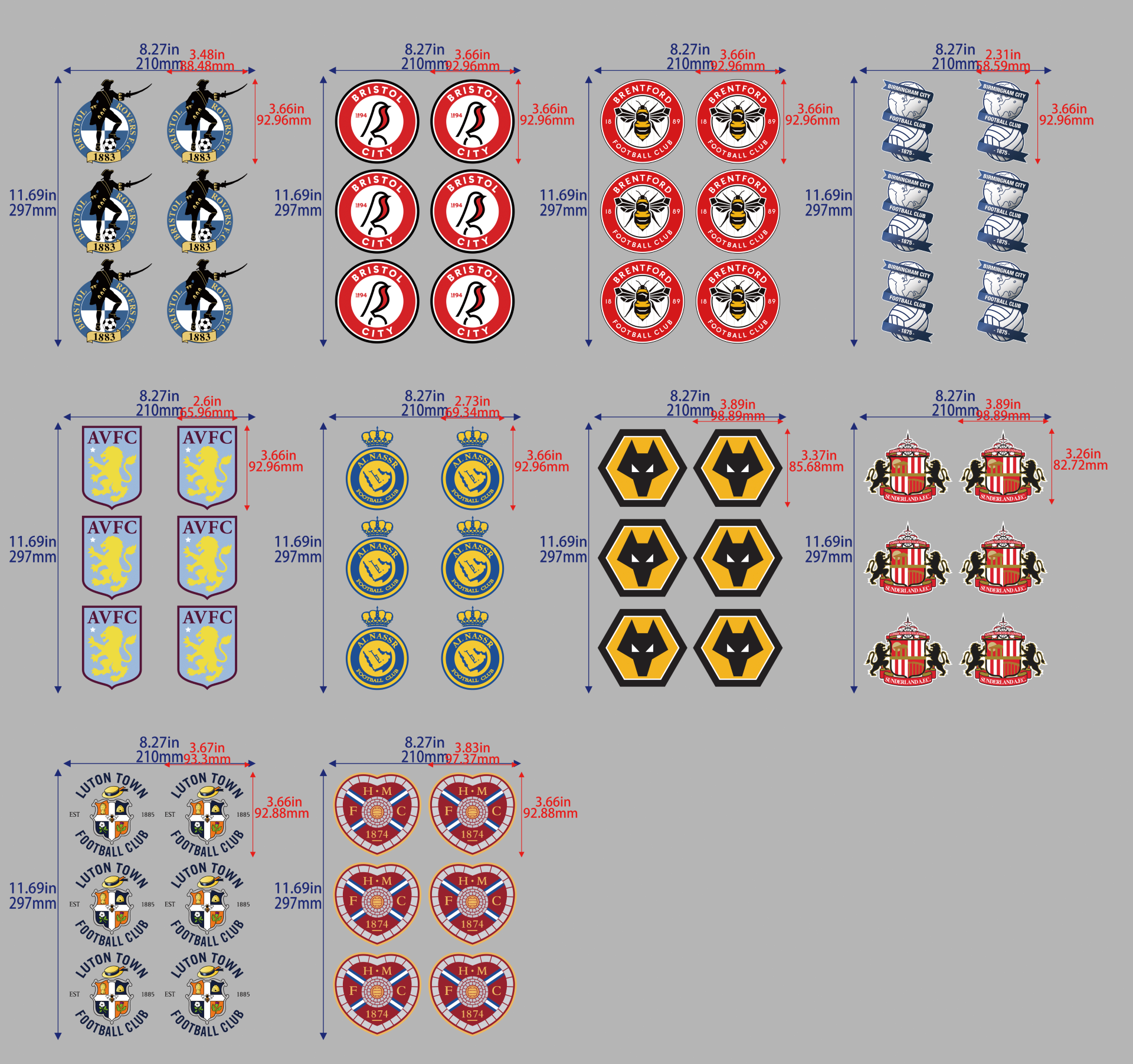 Single Football Club Badges large - ZMDesigns