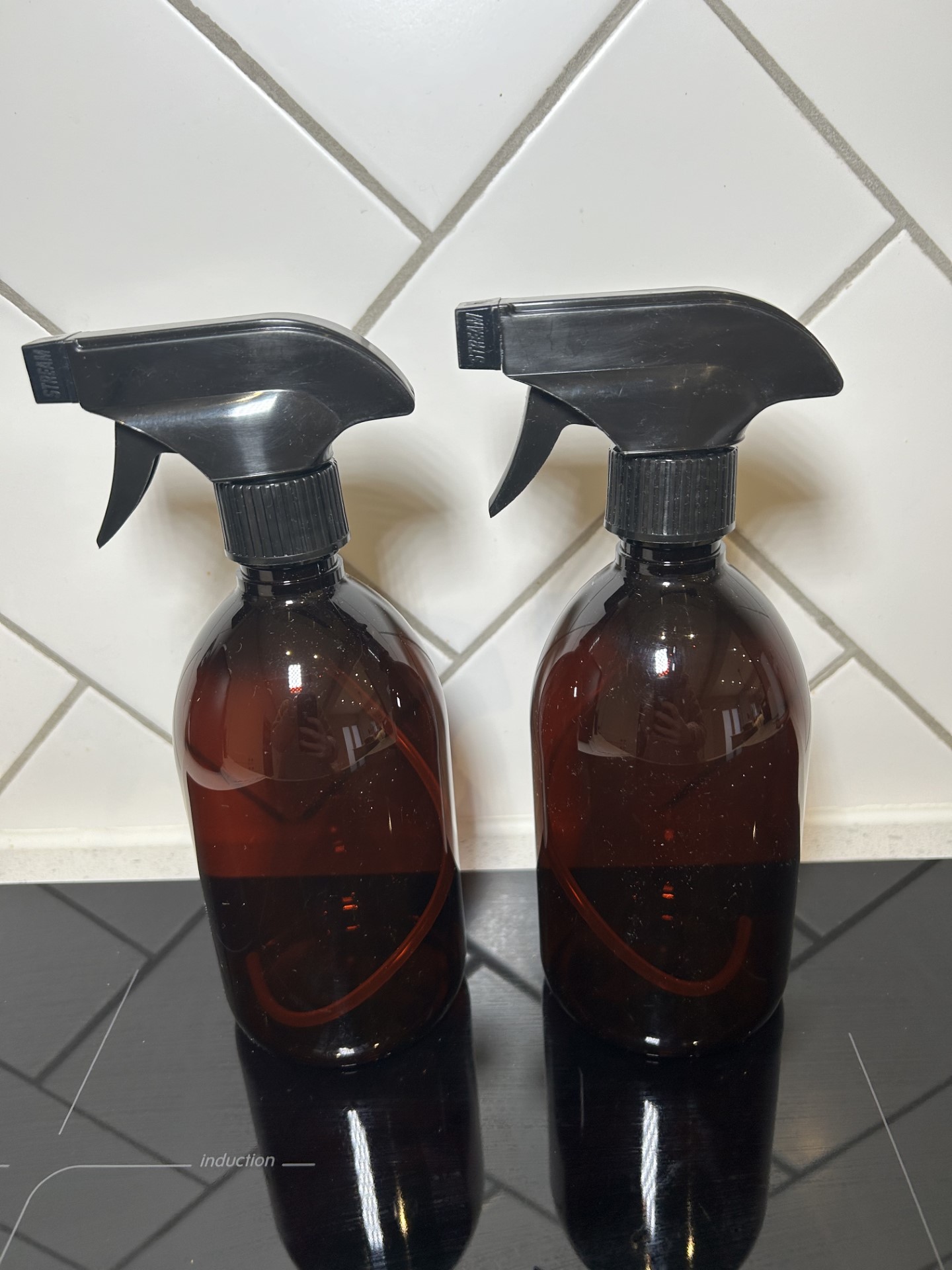 500ml Amber bottle with black trigger spray - ZMDesigns