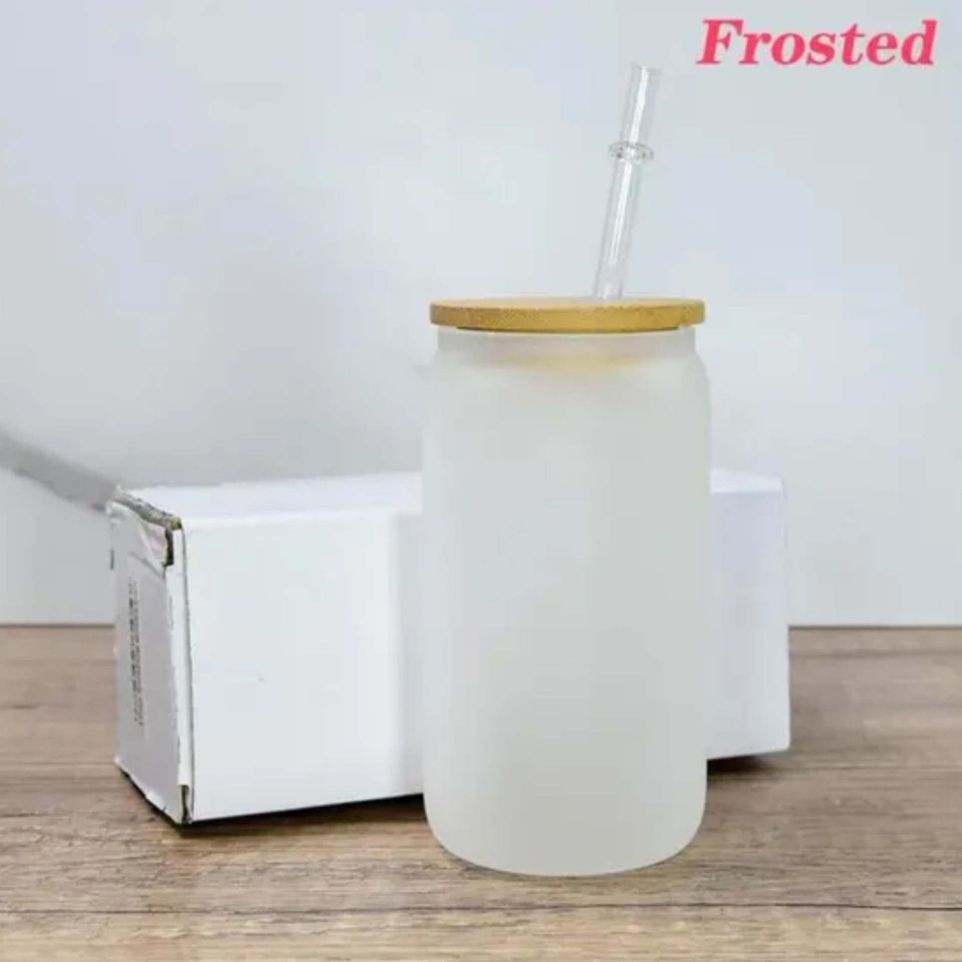 16oz Frosted libbey sublimation glass can jars - ZMDesigns