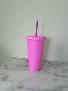 Pink fuchsia cold cup 24oz - ZMDesigns