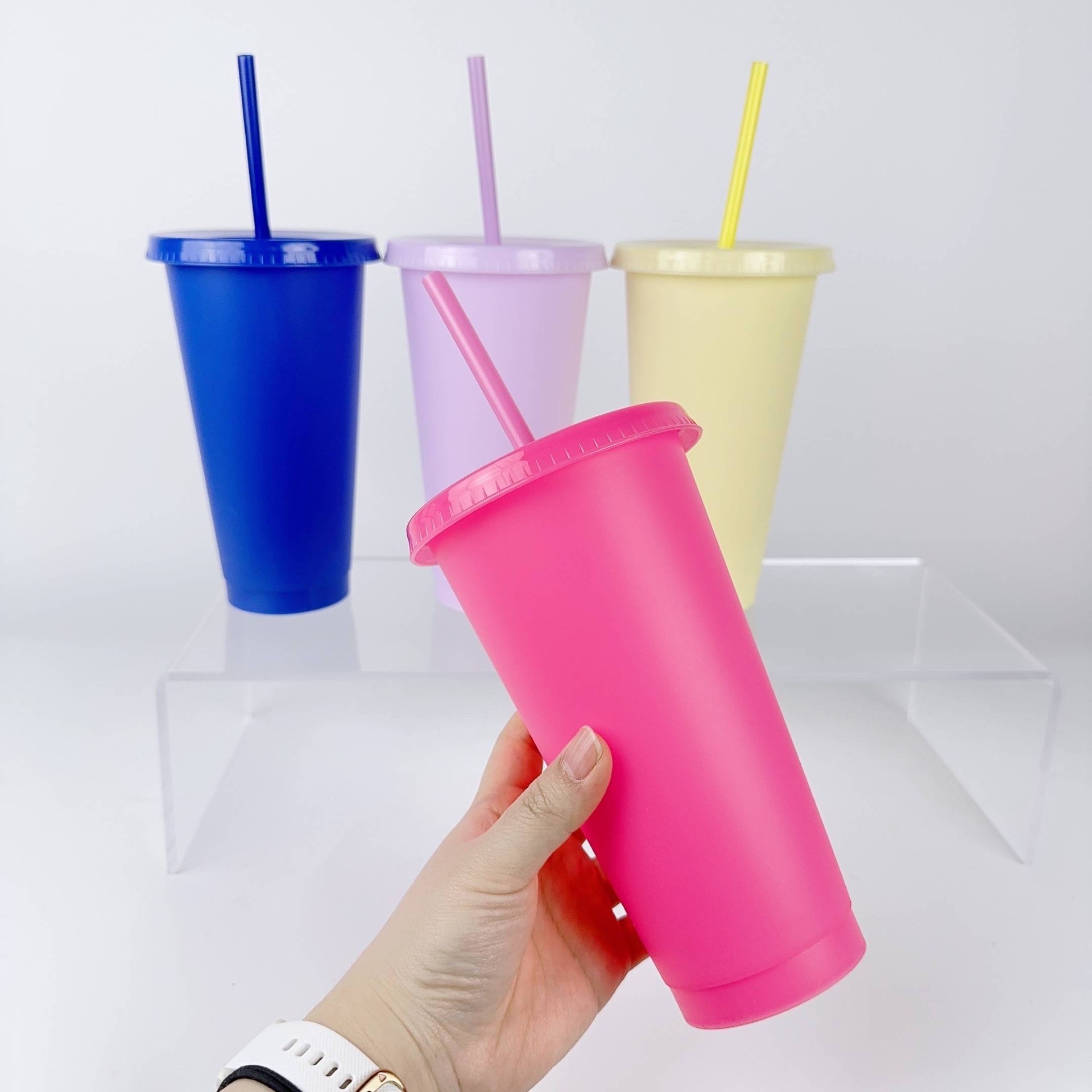 Hot pink Cold Cup 24oz - ZMDesigns