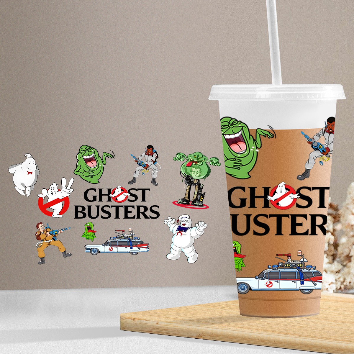 #167 UV DTF transfer wrap 24oz Ghostbusters - ZMDesigns