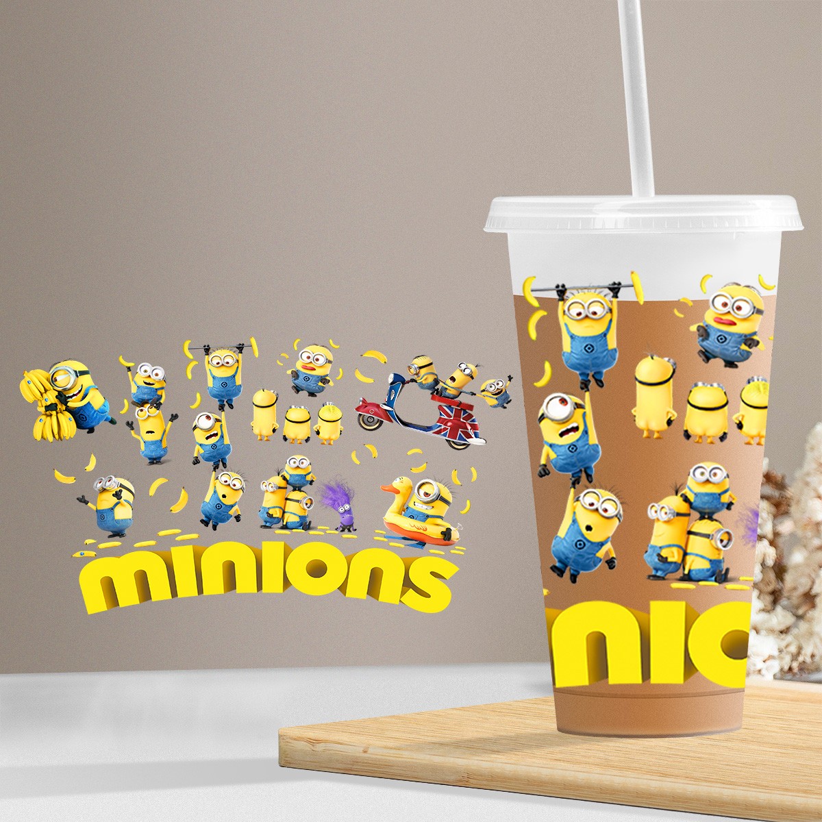 #165 UV DTF transfer wrap 24oz Minions - ZMDesigns