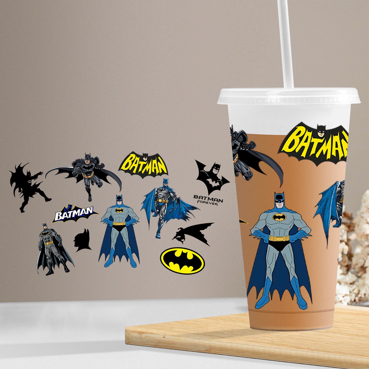 #168 Batman 24oz cold cup UV DTF (due 7th November) - ZMDesigns