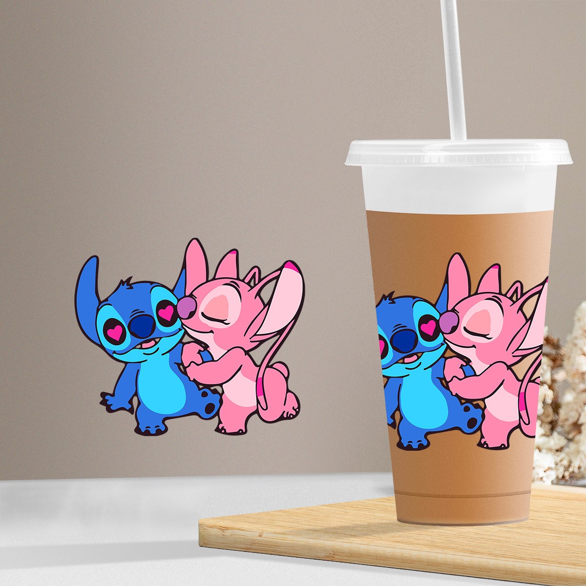 Stitch and Angel uv dtf image - ZMDesigns