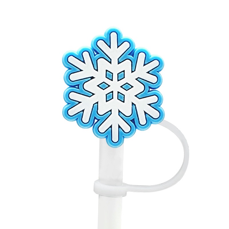 Snowflake frozen straw topper - ZMDesigns