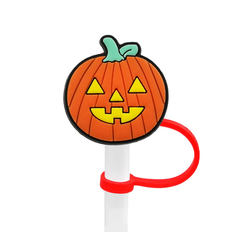 Pumpkin Halloween straw topper - ZMDesigns