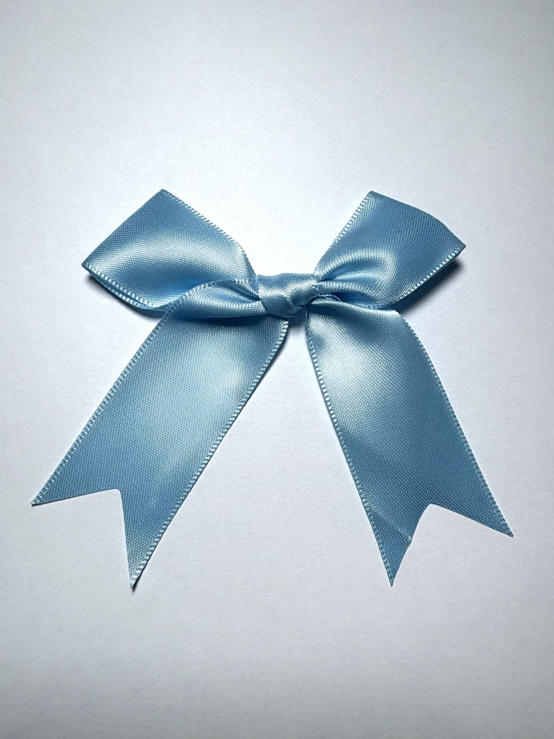 Light Blue satin bow 3.3” - ZMDesigns