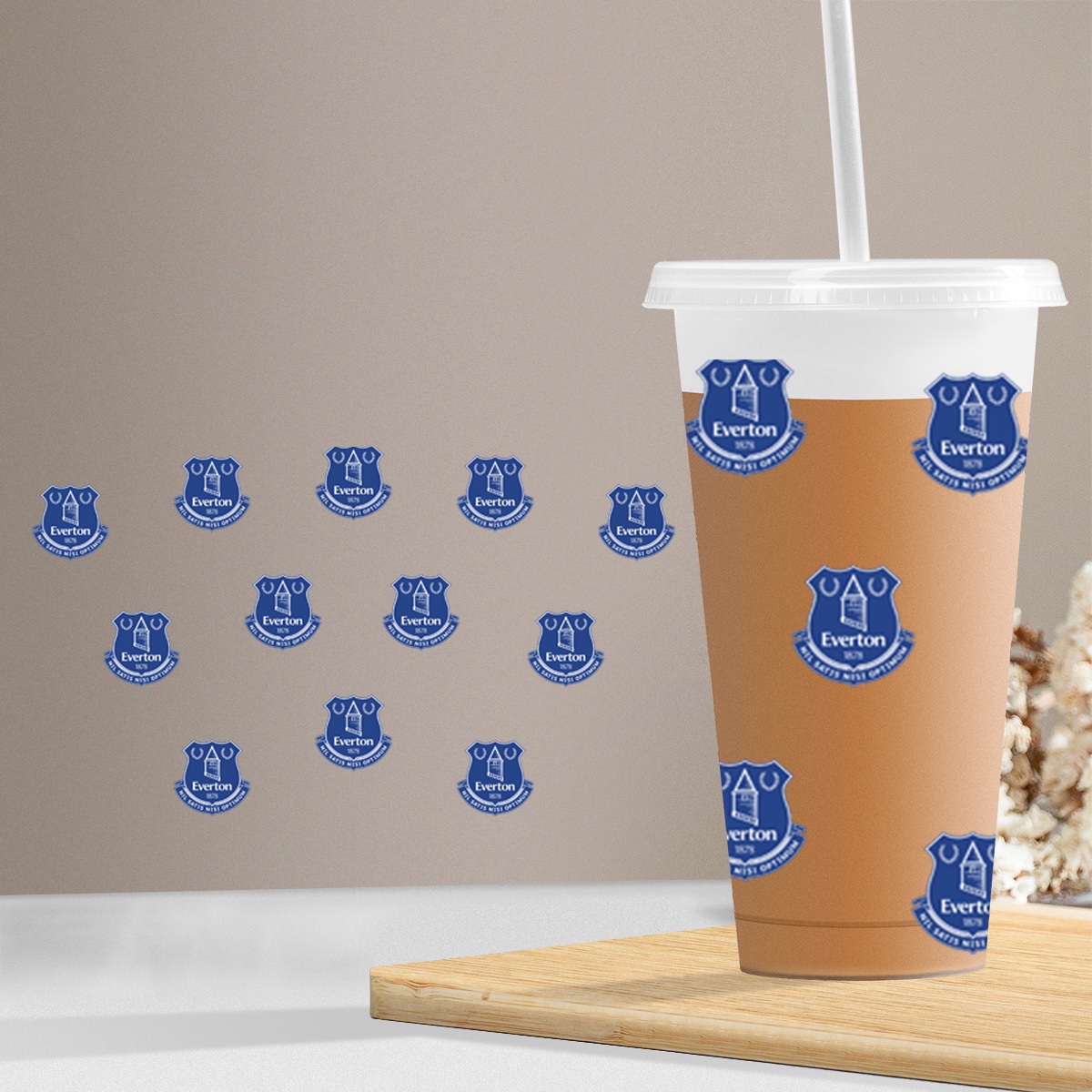 #203 UV DTF transfer wrap 24oz Everton multi logo - ZMDesigns