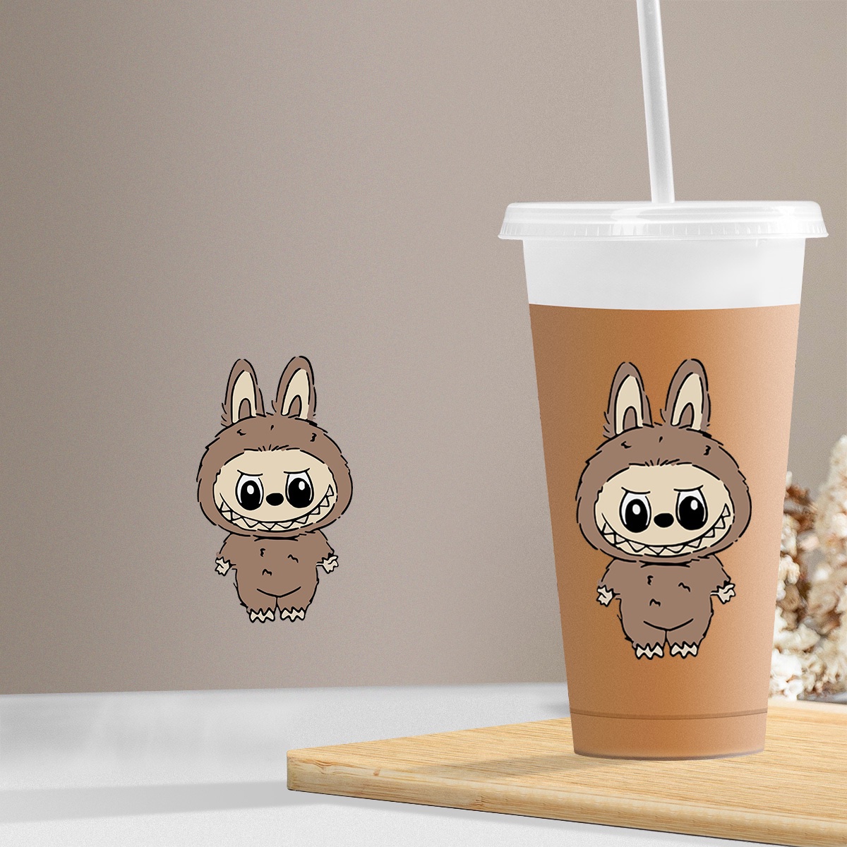 Labubu brown single uv dtf image - ZMDesigns