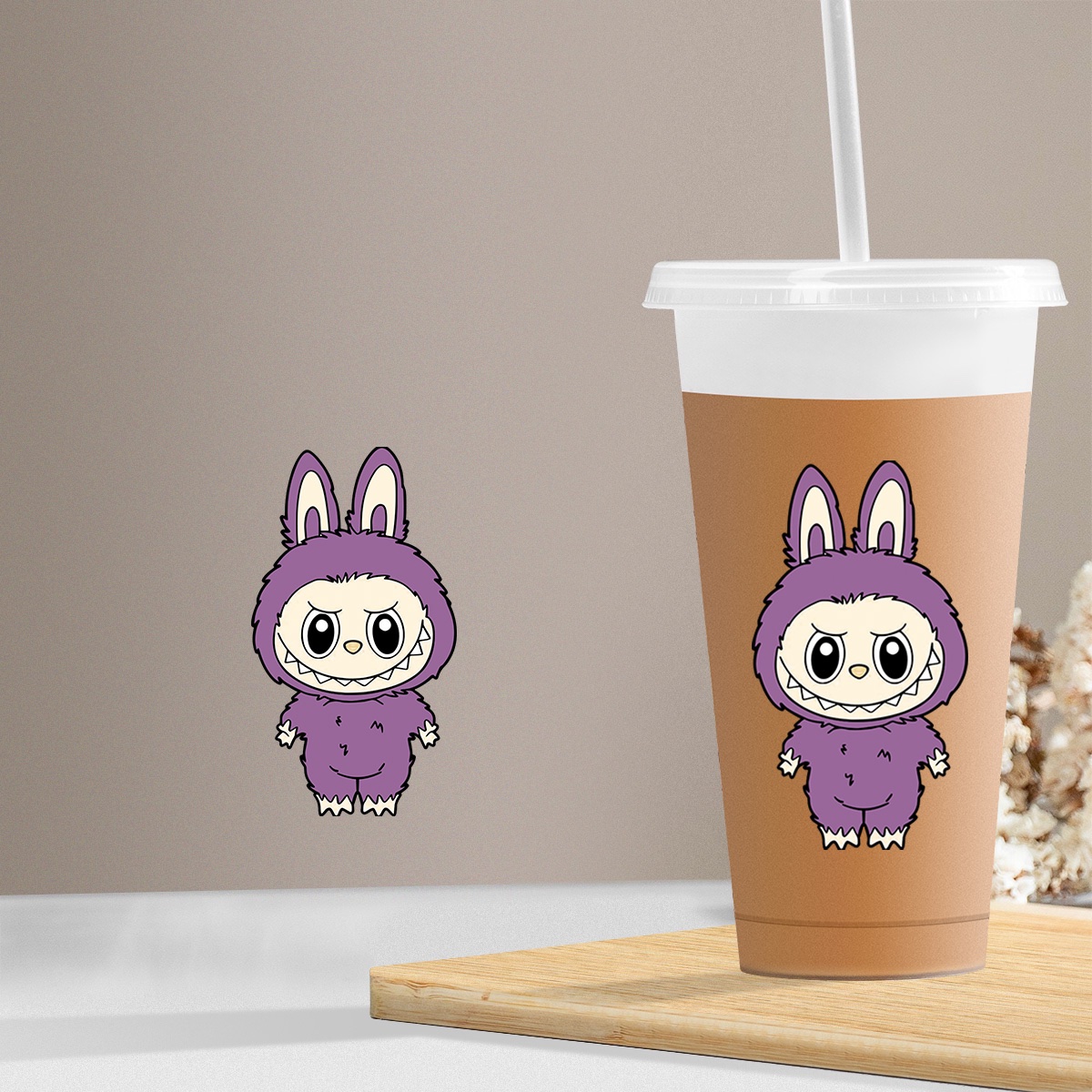 Labubu purple single uv dtf image - ZMDesigns