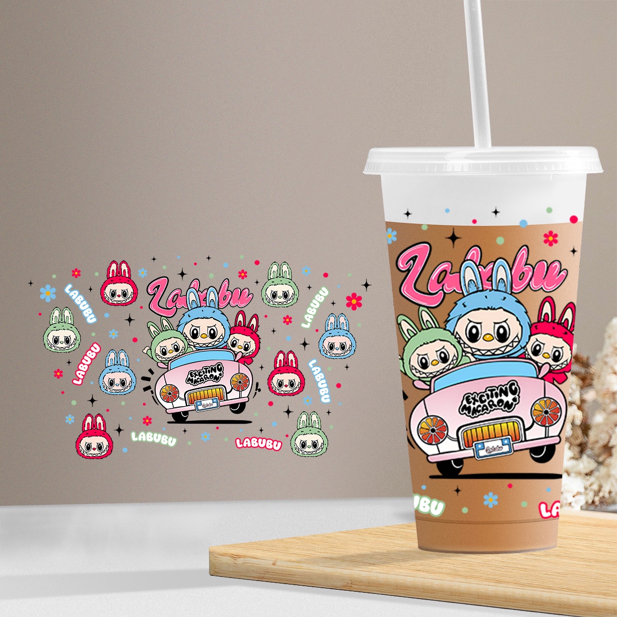 #215 UV DTF transfer wrap 24oz Labubu 3 - ZMDesigns