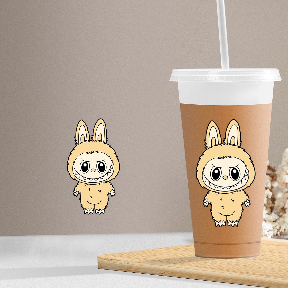 Labubu yellow single uv dtf image - ZMDesigns