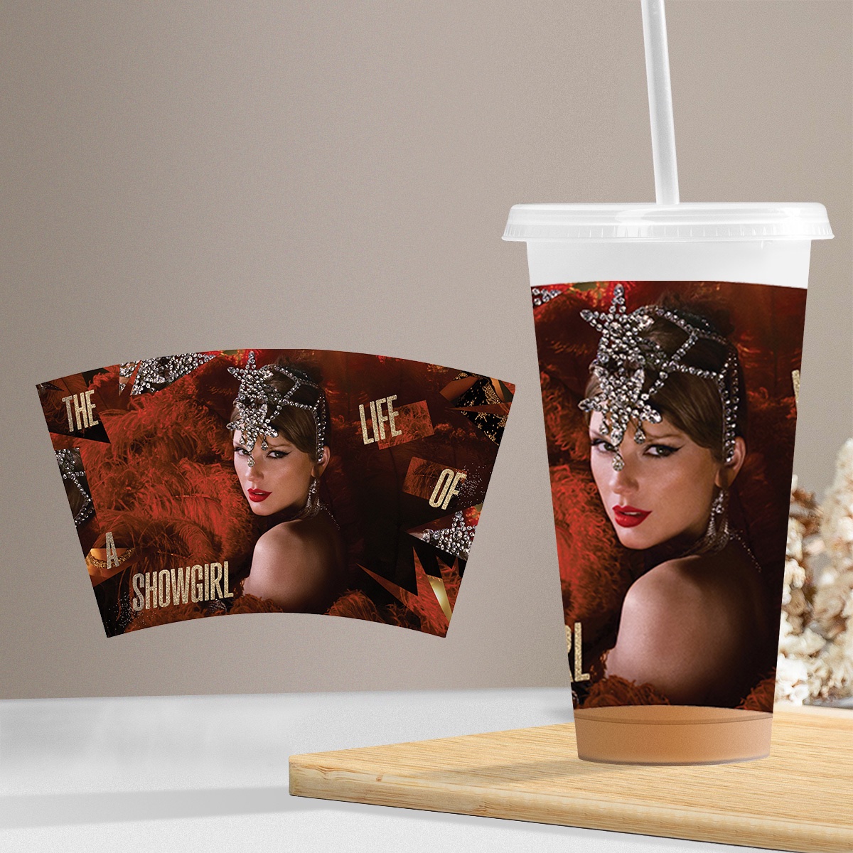 #225 UV DTF transfer wrap 24oz Taylor Swift Showgirl - ZMDesigns